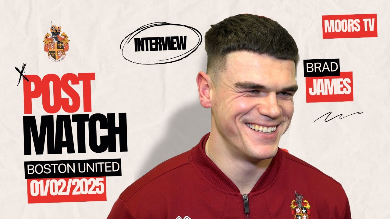 Post Match | Brad James | Boston United (H) - YouTube