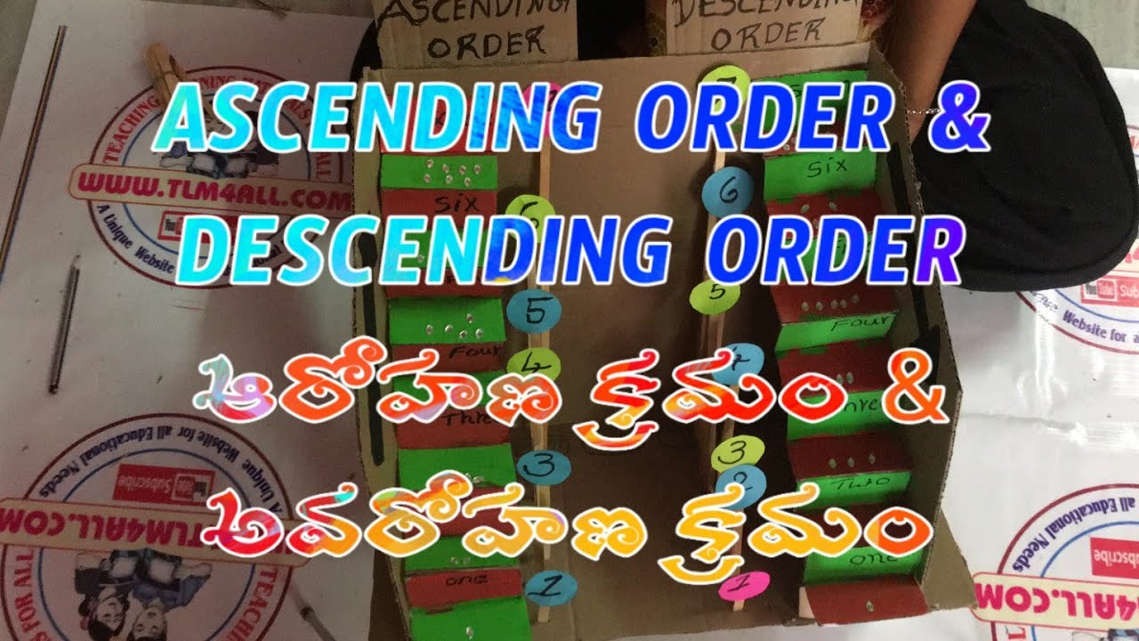 Ascending Descending order l How to introduce Maths ascending ...