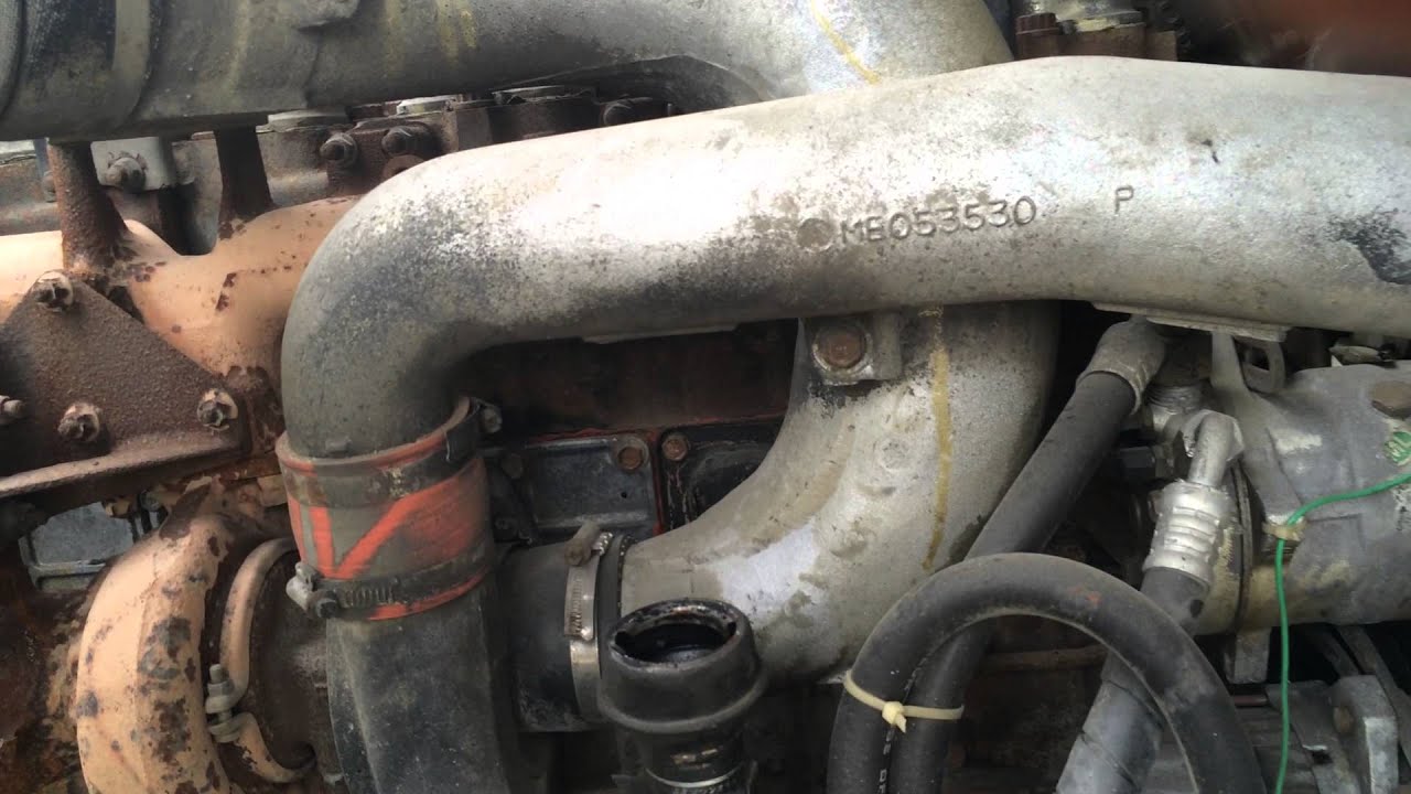 Fuso 1990 6D22 021-G7 Engine Condition - YouTube