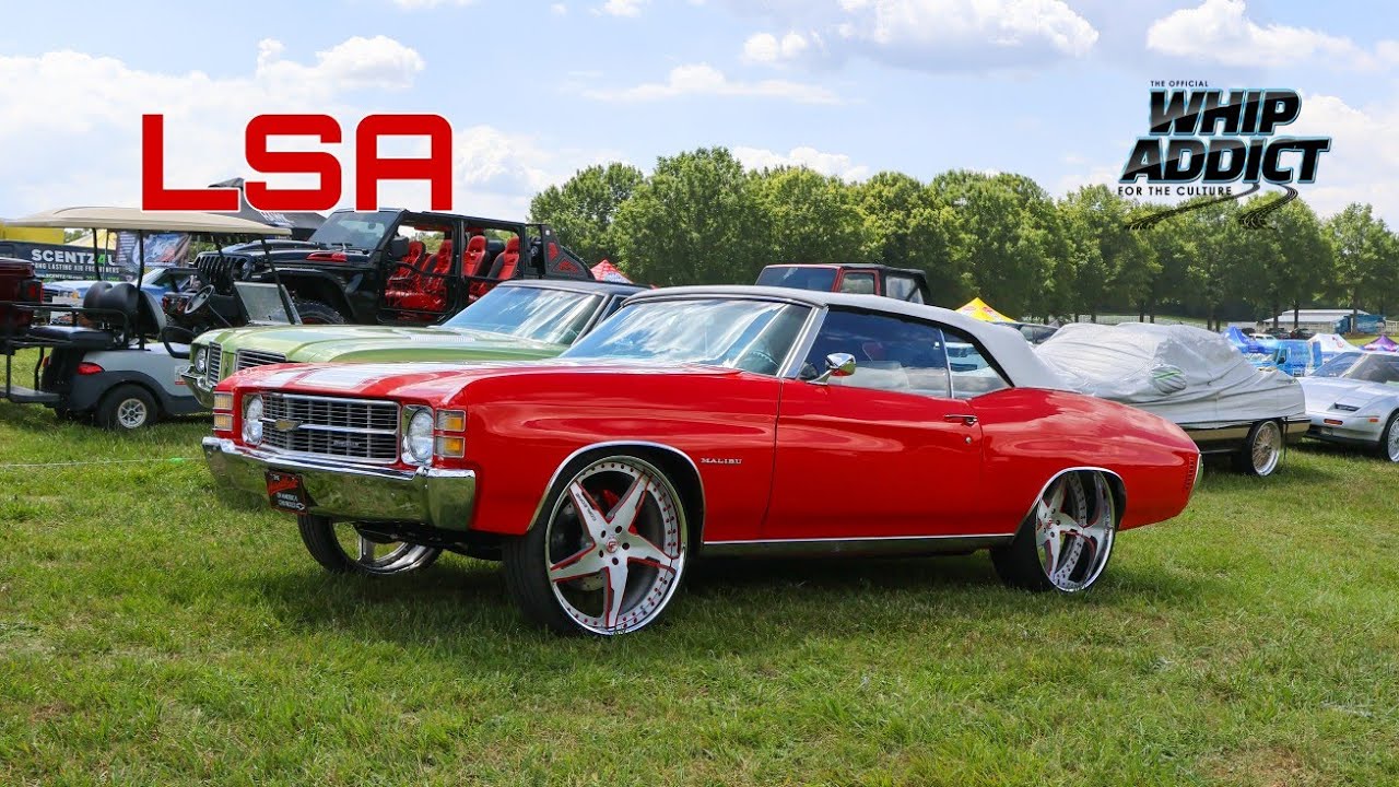 Red 72 Chevy Malibu Convertible, Supercharged LSA Motor, Tuckin 24s ...