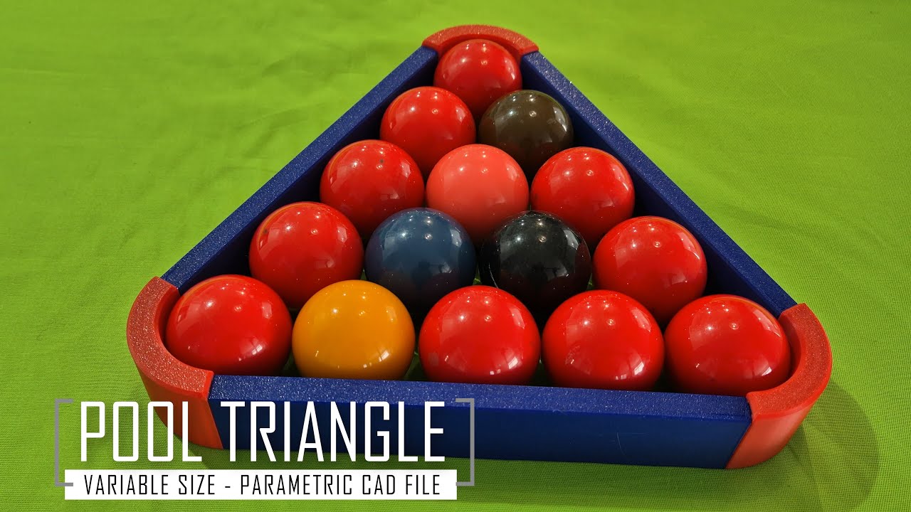 3D printed Pool Triangle - Parametric design in Fusion 360 - YouTube