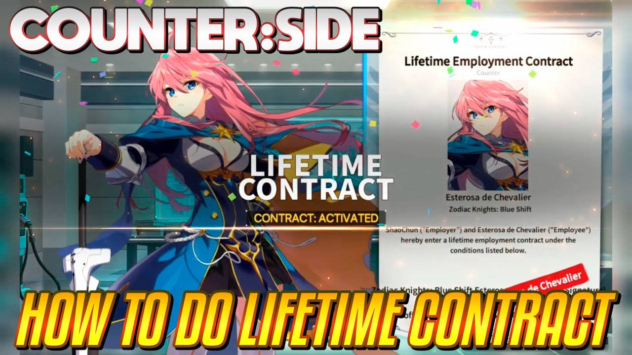 COUNTER SIDE GUIDE ON HOW TO GET & USE LIFETIME CONTRACT - YouTube
