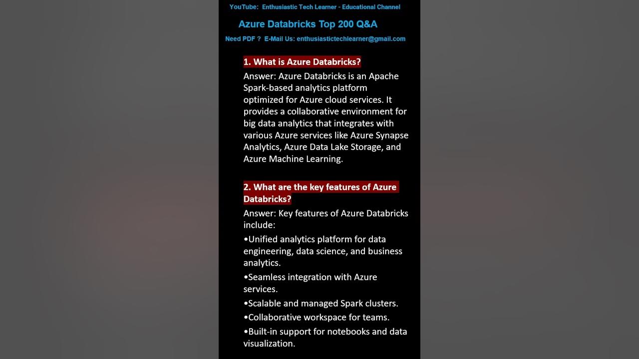 Mastering Azure Databricks Interview Questions Part 1 - YouTube