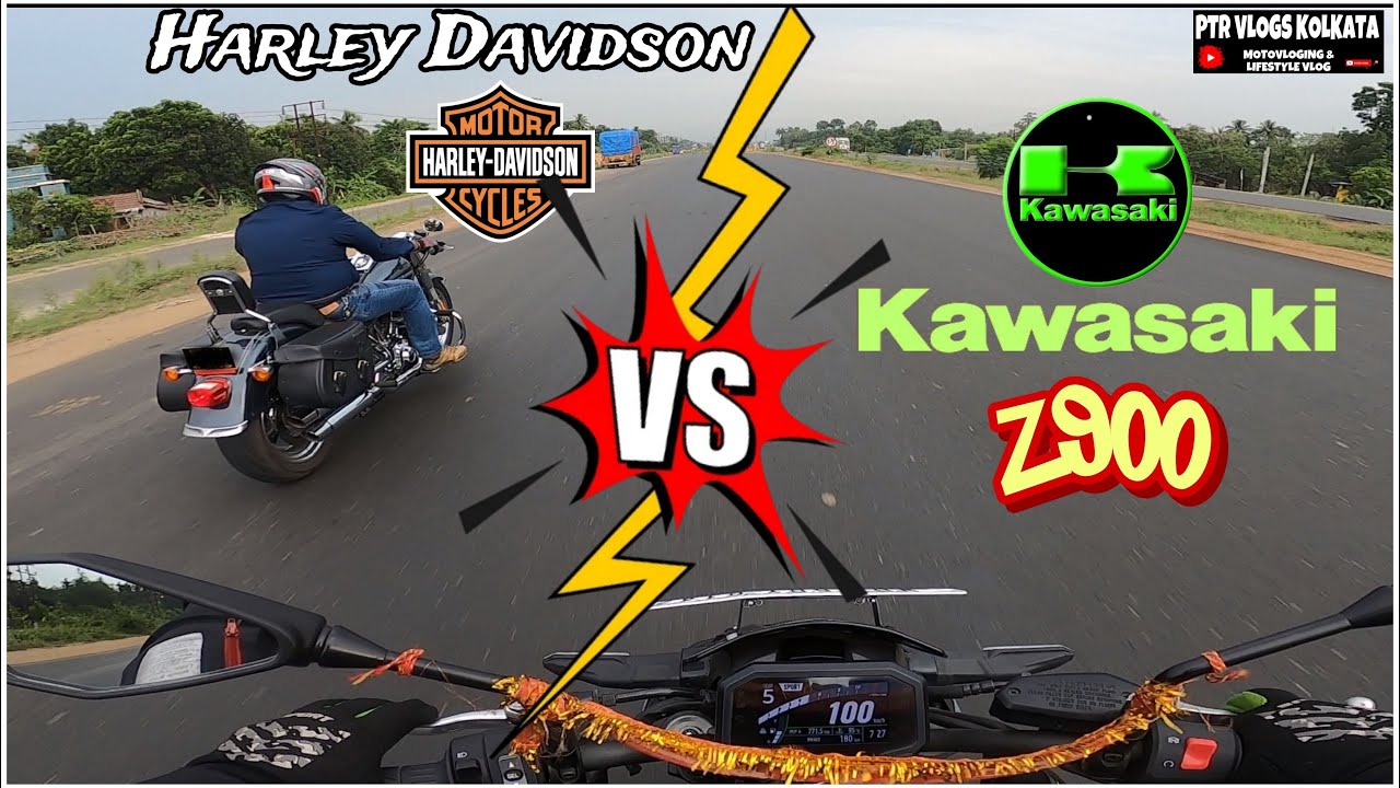 LAG GAYI RACE | Harley Davidson Vs Kawasaki Z900💥| Raste Meh Bhailogo ...