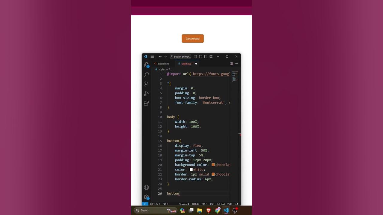 How To Create Button With Hover Effect Using Html And Css Codegeniushub Html Css Youtube