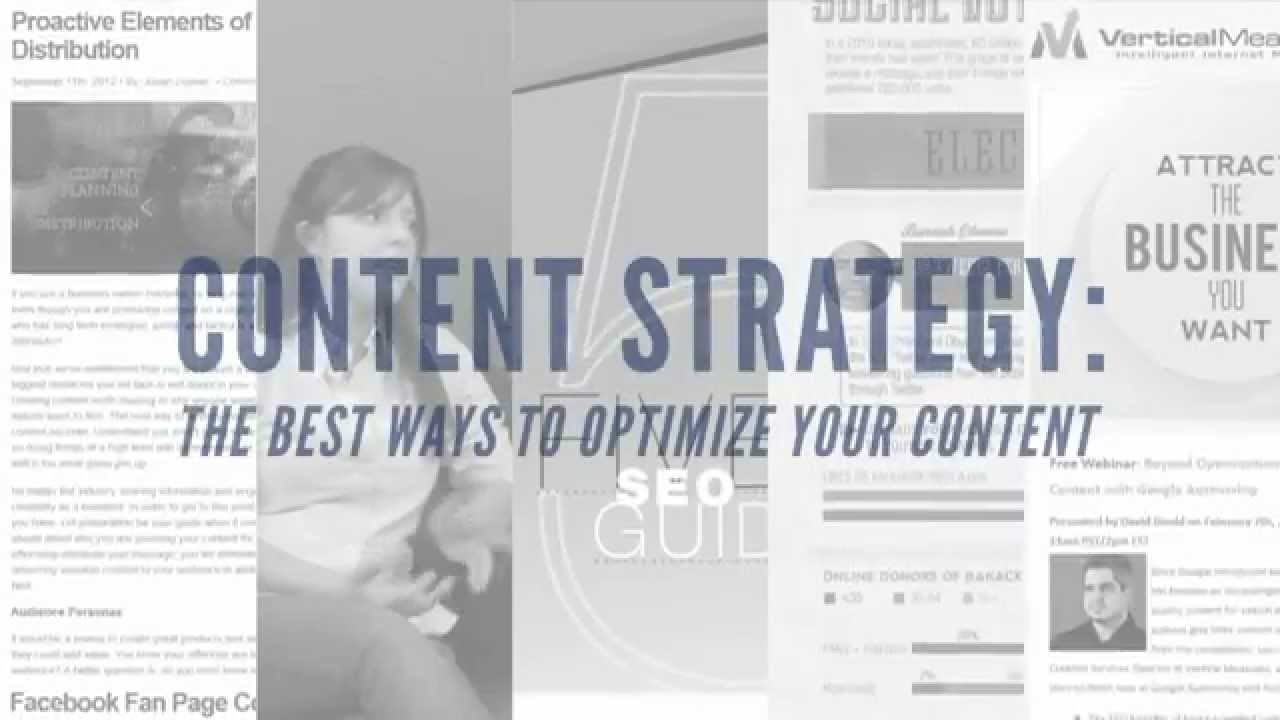 Content Strategy: The Best Ways to Optimize Your Content - YouTube