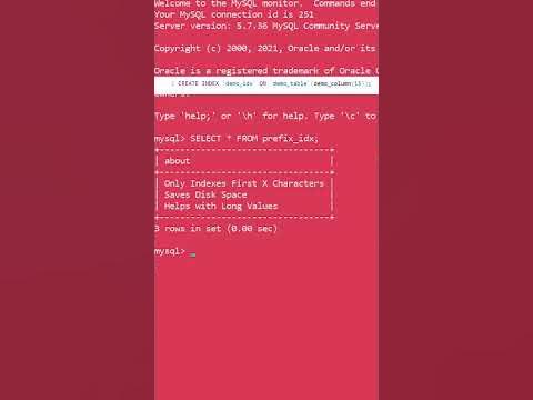SQL: Prefix Indexes Explained - YouTube