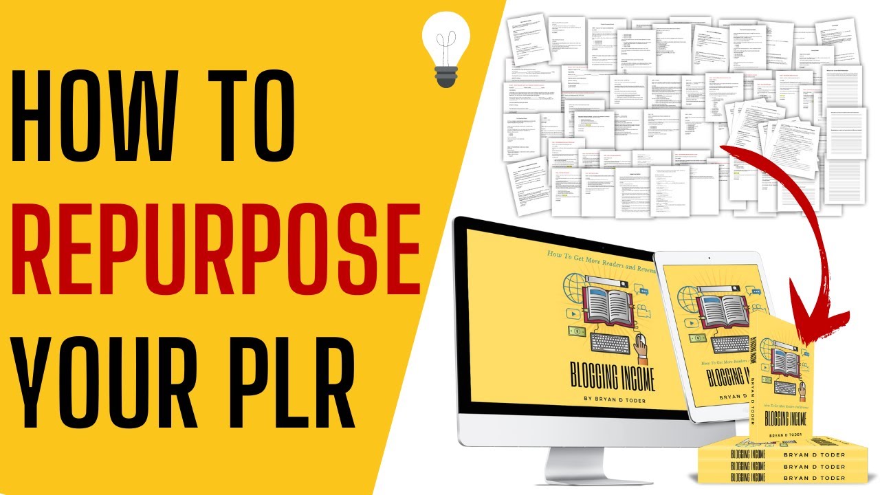 How to Repurpose Your PLR • Change it So You Can SELL a Real Product ...