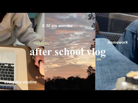 my realistic afterschool routine ✨ homework, bus rides, dinner