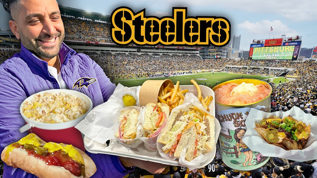 I tried EVERY food at Steelers Stadium - YouTube