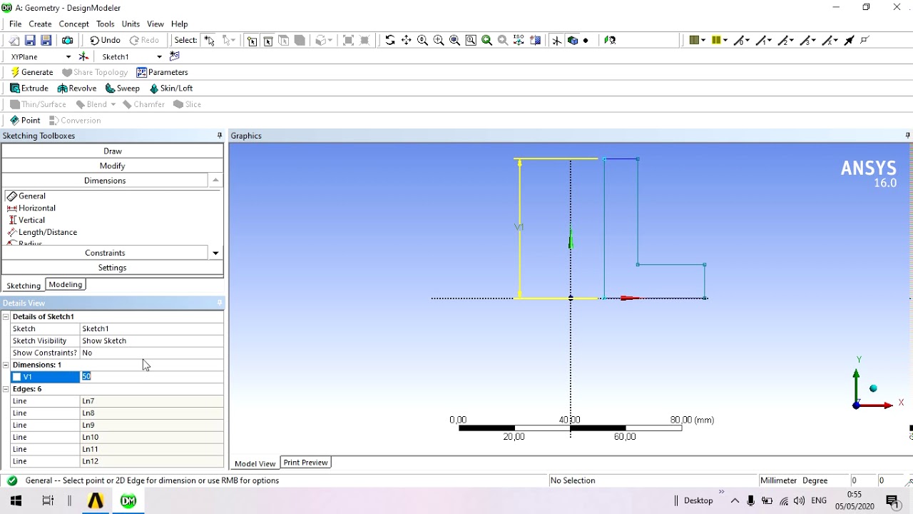 Tutorial Ansys Workbench, Extrude, Revolve dan Sweep. - YouTube