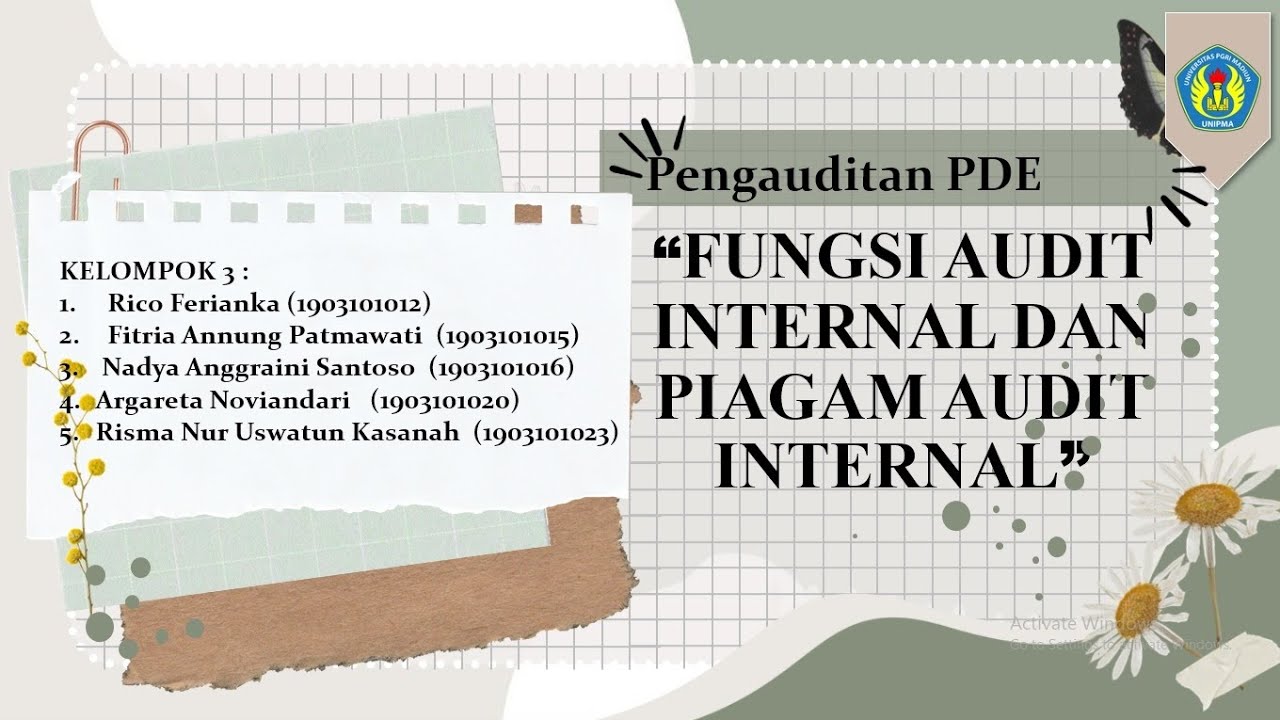 KELOMPOK 3 | BAB 3 FUNGSI AUDIT INTERNAL DAN PIAGAM AUDIT INTERNAL ...