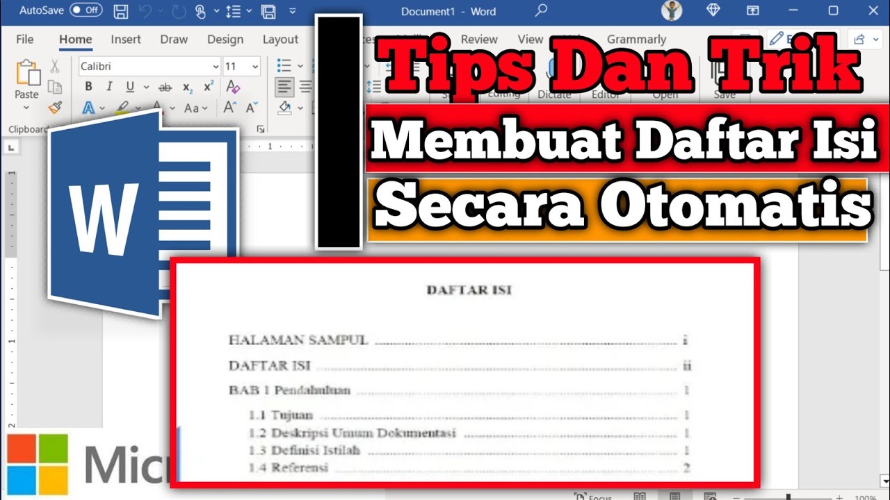 Cara Membuat Daftar Isi Otomatis di Microsoft Word 2024 - YouTube