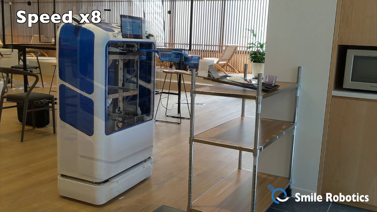 ACUR-C: Autonomous serving robot with an arm for restaurants. - YouTube