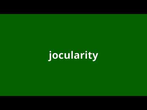 what is the meaning of jocularity. - YouTube