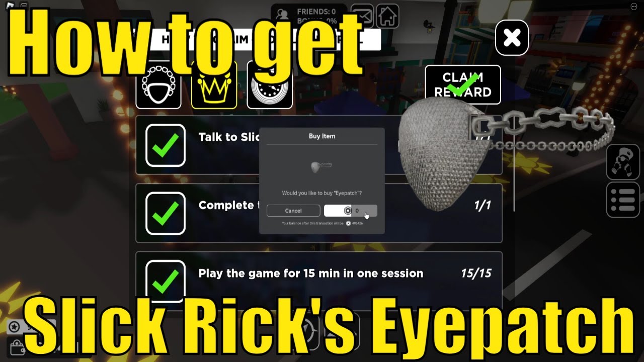 How to get Slick Rick's Eyepatch in PacSun Tycoon - YouTube