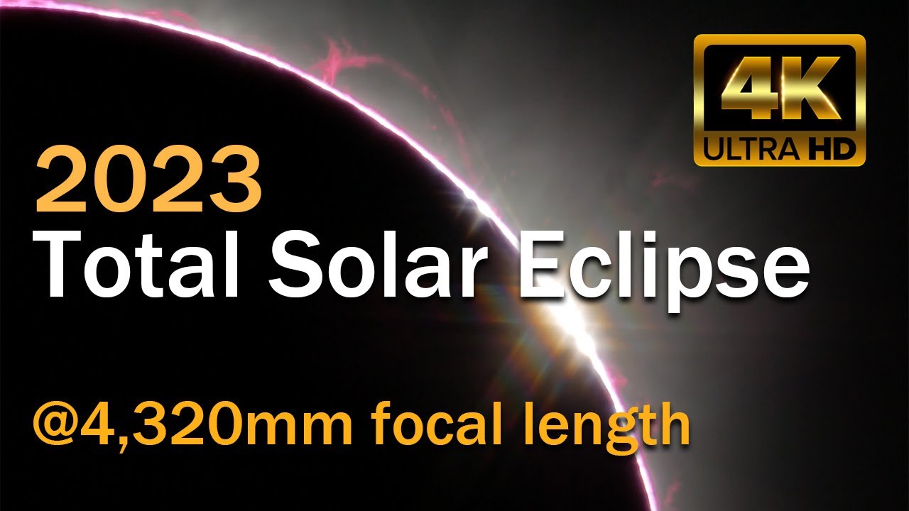 2023 Total Solar Eclipse, Real Time, Close-up, 4K - YouTube