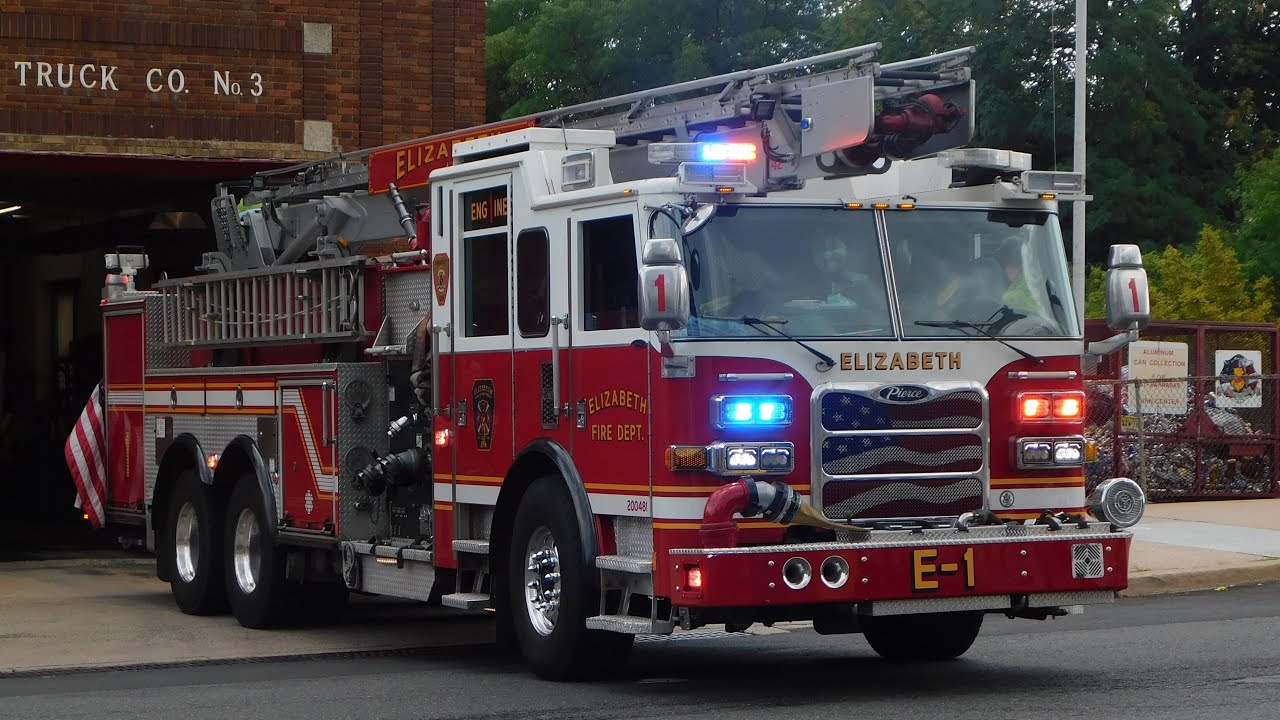 Elizabeth, NJ Fire Department Engine 1 Responding - YouTube