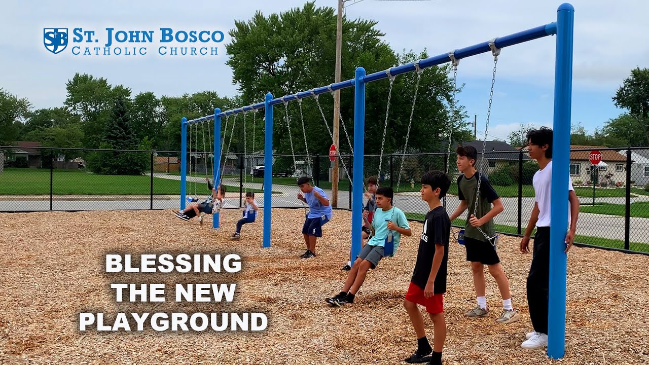 Playground Blessing at St. John Bosco Parish - YouTube