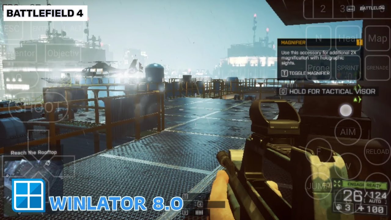 Battlefield 4 - Winlator 8.0 amod - Snapdragon 870 - YouTube