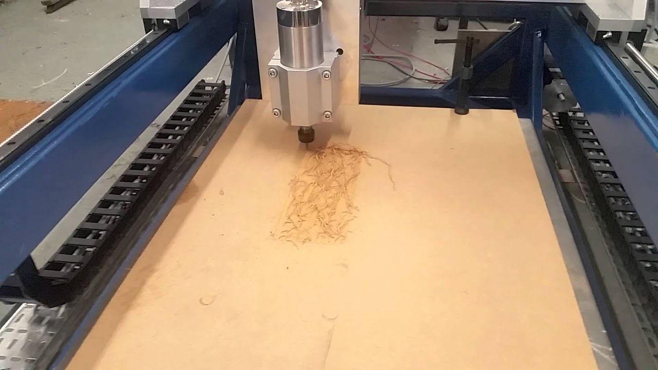 First chips with my CNC Router... - YouTube