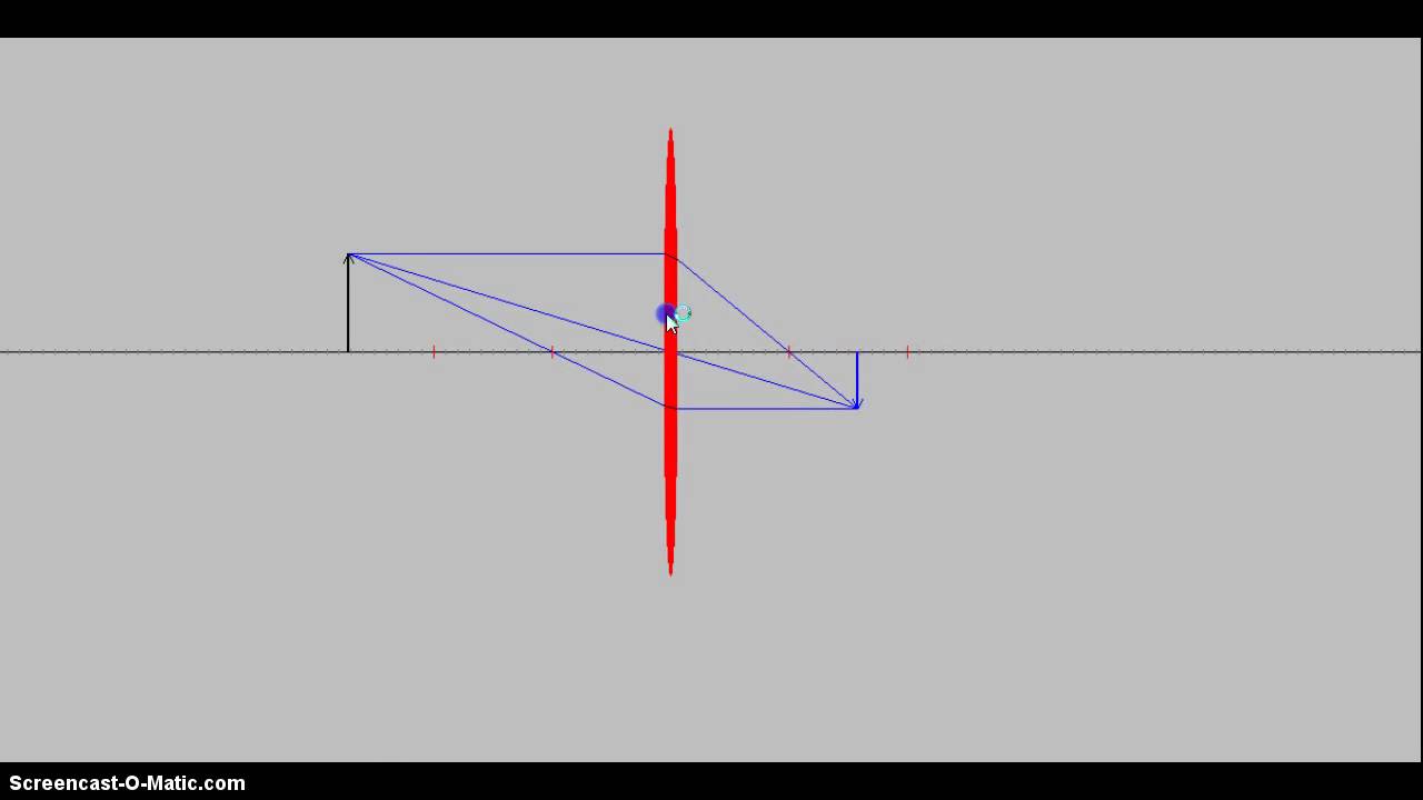 Lens move towards object (object beyond 2F point) - YouTube