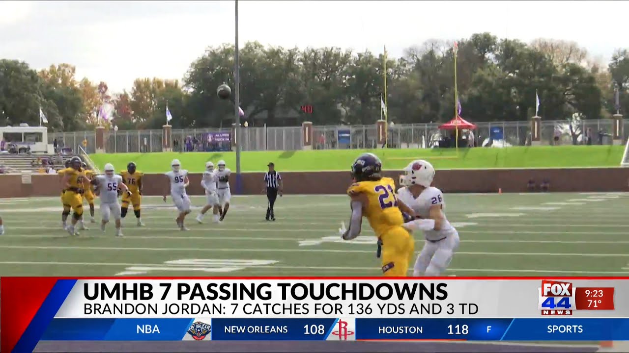 UMHB's Brandon Jordan Scores 3 TDs - YouTube