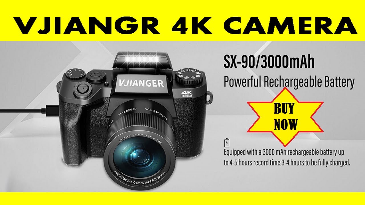 VJIANGER Digital Camera for Photography 4K Vlogging Camera # ...