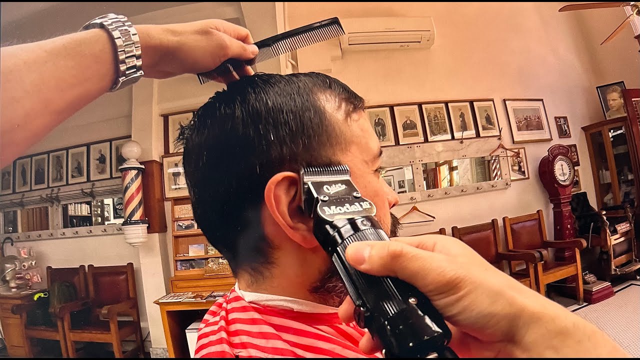 POV Men's Haircut & Beardtrim with Razor Line-Up - YouTube