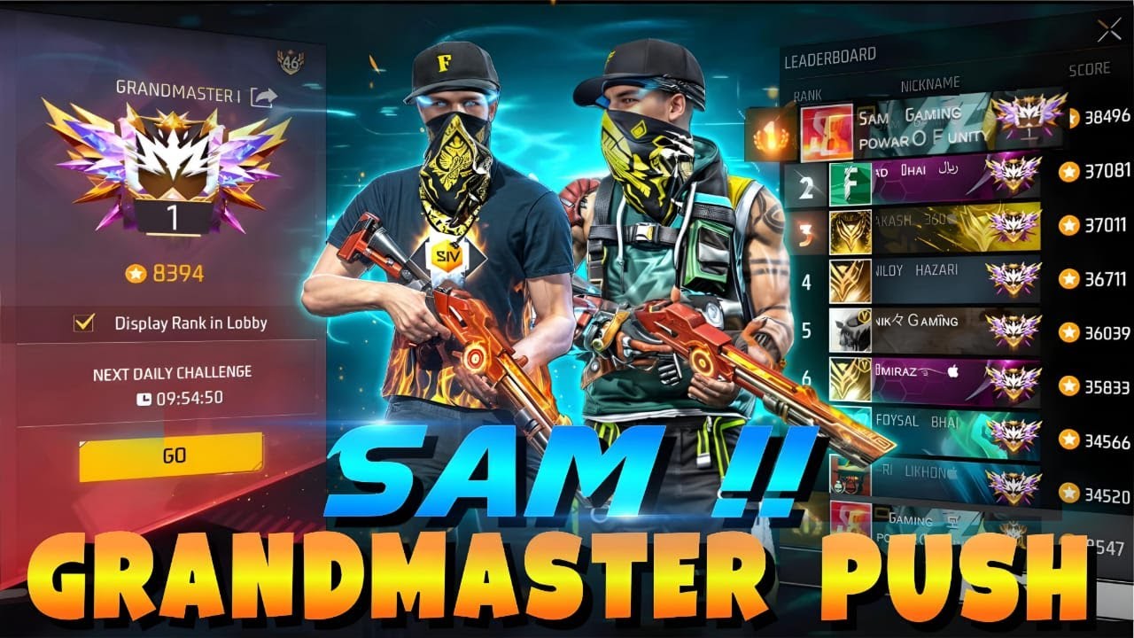 Free Fire New Rank Season Grandmaster Push || Top 1 Grandmaster 😎 ...