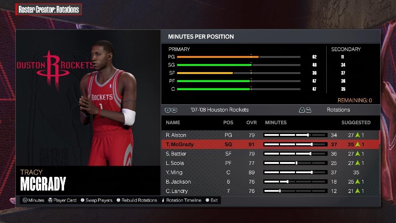 NBA 2K24: Houston Rockets 2007-08 classic team (PS5) - YouTube