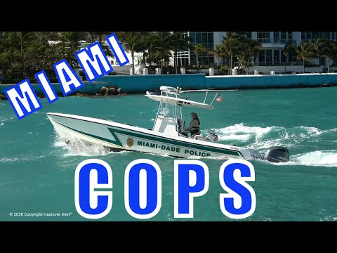 🚤🌴 POLICE BOATS OF HAULOVER INLET | Marine Patrol Miami Beach 4K