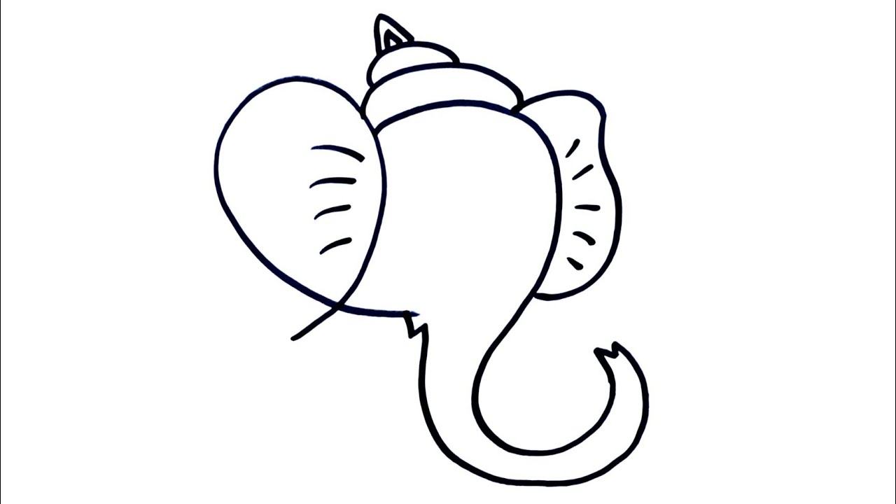 How to draw ganesh bhagwan face with S - How to draw ganesh ji easy ...