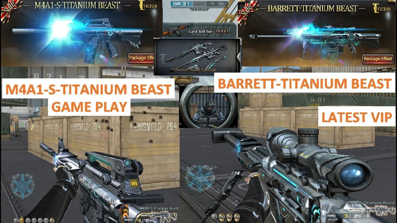 NEW VIP BARRETT-TITANIUM BEAST & M4A1-S-TITANIUM BEAST IN CROSSFIRE PH ...