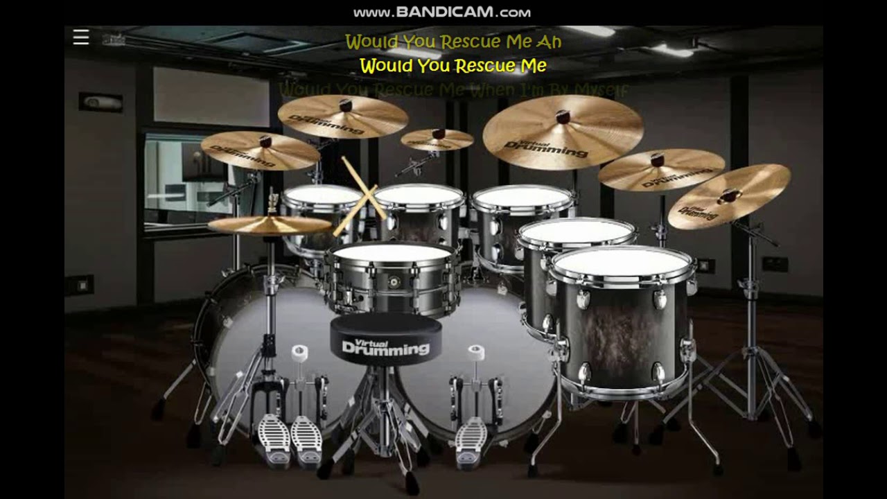 OneRepublic - Rescue Me (Lyric + Drum Cover - Virtual Drumming) - YouTube