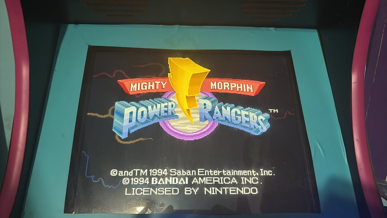 MMPR snes on arcade cabinet - YouTube