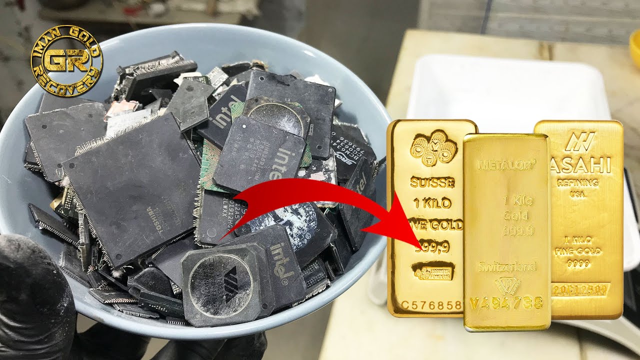 Gold Recovery from 800 gr of Computer İC Chips | How to Recovery Gold ...
