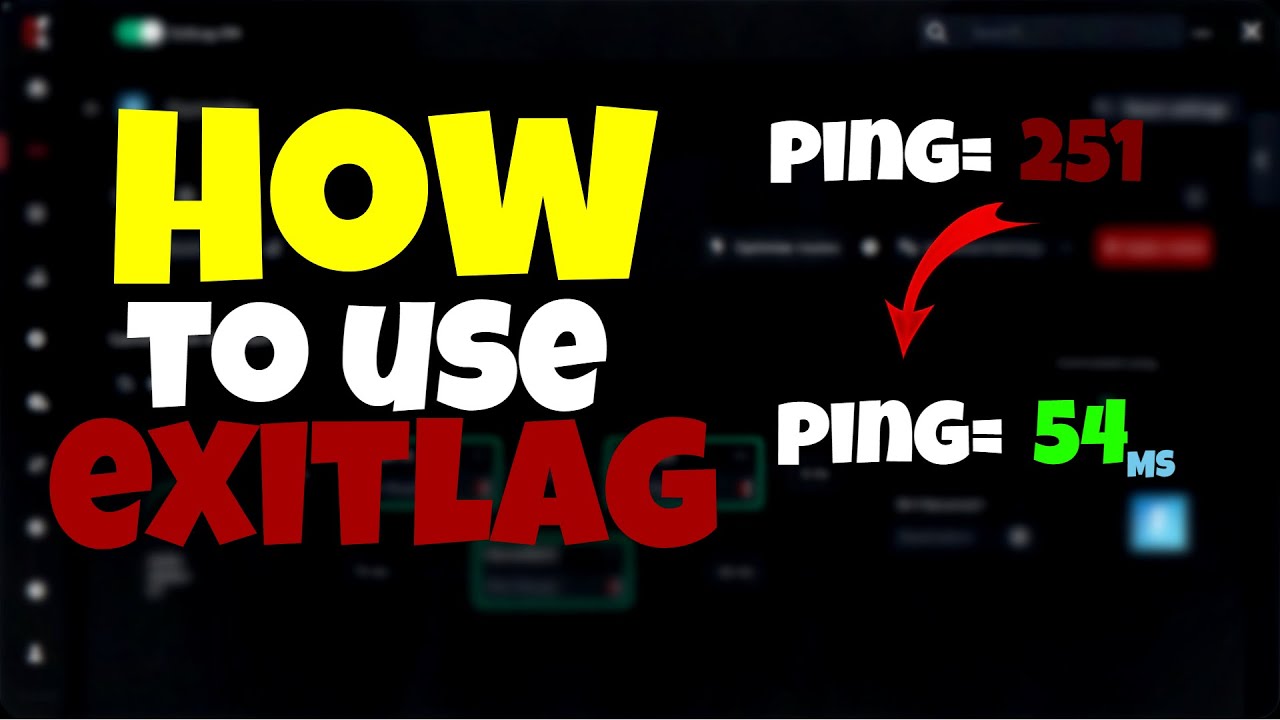 how i get from 251 PING to 55 ms in EXITLAG - YouTube