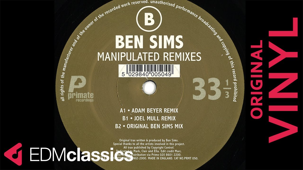 Ben Sims - Manipulated (Adam Beyer Remix) (2000) - VINYL - YouTube Music