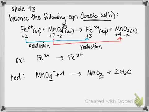 Using Half-Reactions to Balance Equations in Basic Solution - YouTube