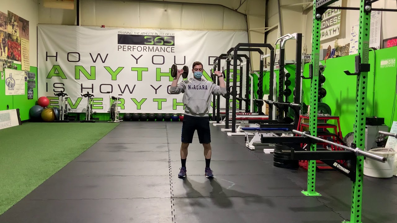 Alternating Overhead Dumbbell Press - YouTube