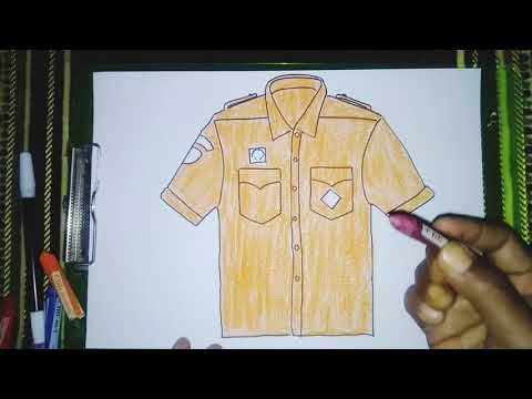 Menggambar dan Mewarnai Baju Seragam Pramuka ternyata caranya mudah tapi hasilnya bagus