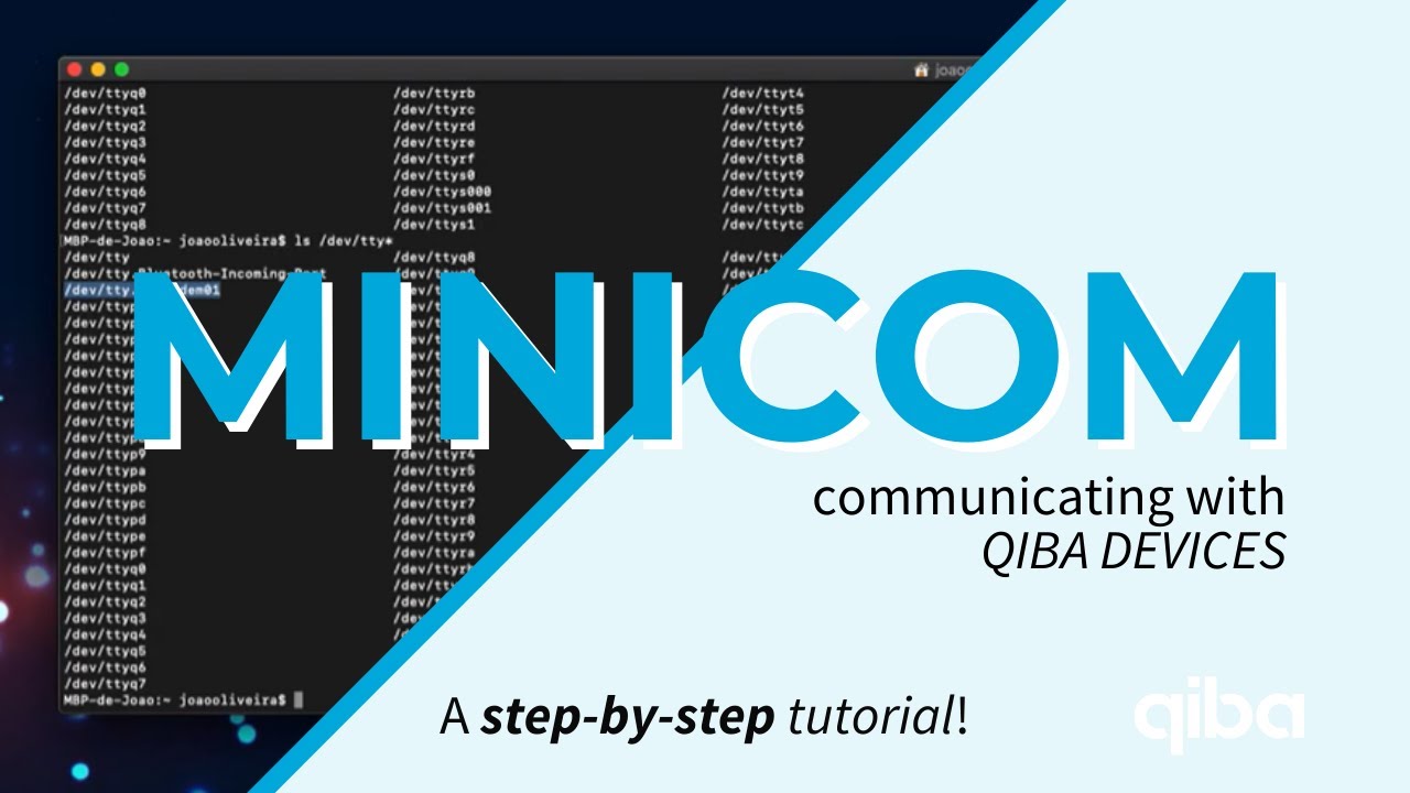 Communicate with QIBA DEVICES uing Minicom - YouTube