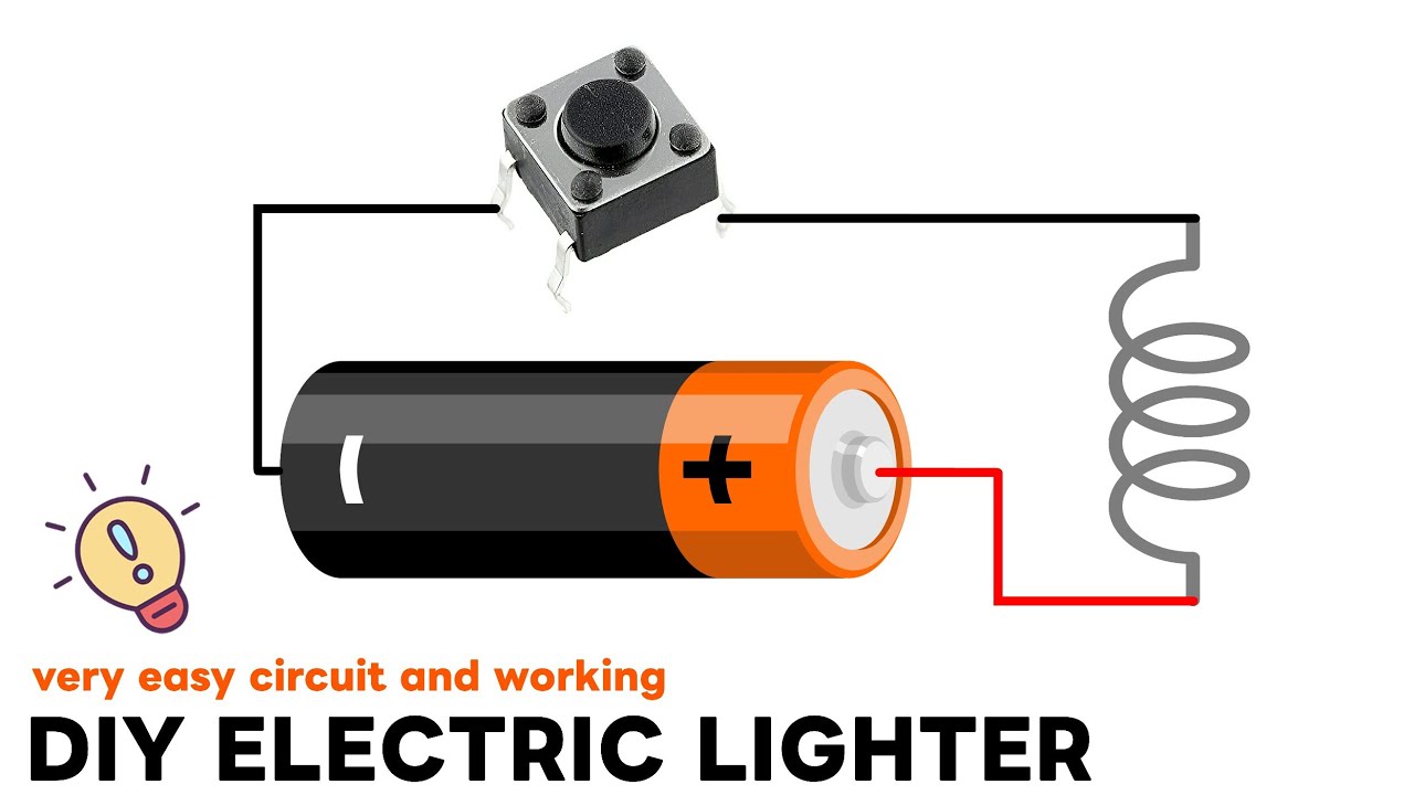 Diy electric lighter easy। Make super easy electric lighter - YouTube