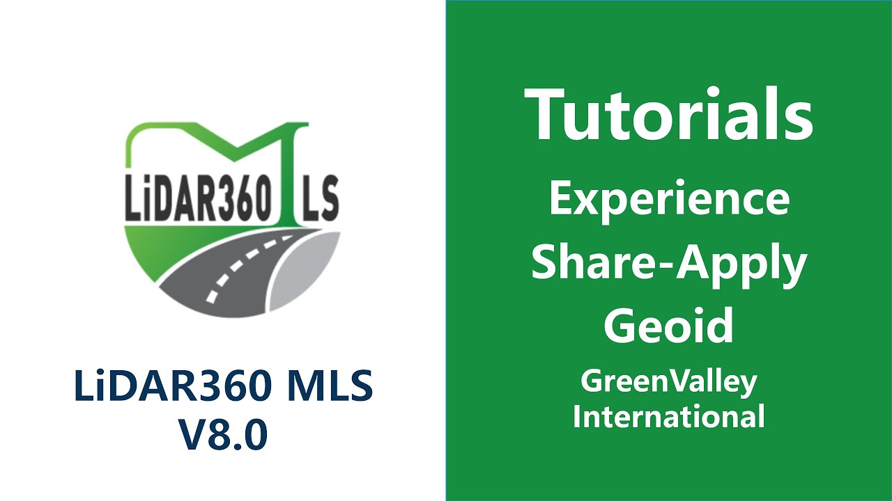 SLAM Process | 9. Experience Share Apply Geoid - LiDAR Software Tutorial - YouTube