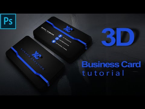 3D business card / Visiting Card design with Photoshop || tutorial ...