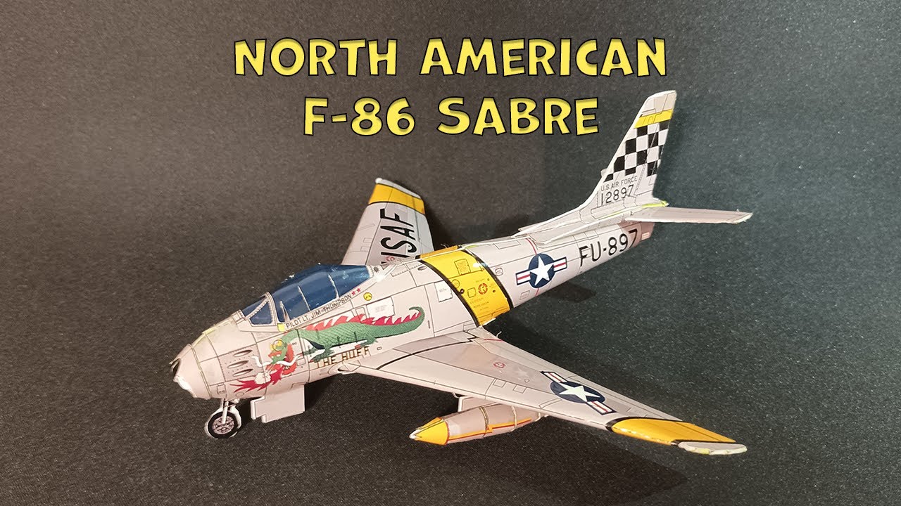 North American F-86 Sabre Paper Model | How to Make Paper Airplane ...