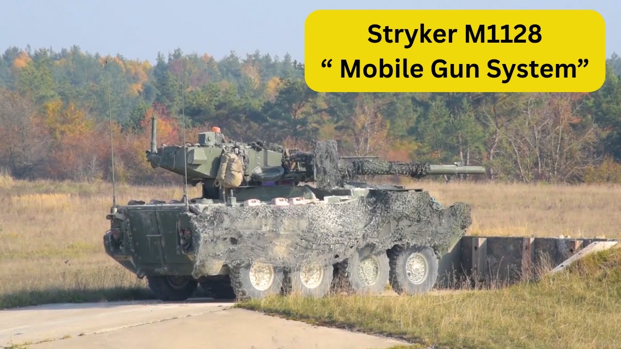 US Army Stryker based "M1128 Mobile Gun System (MGS)" in Action during ...