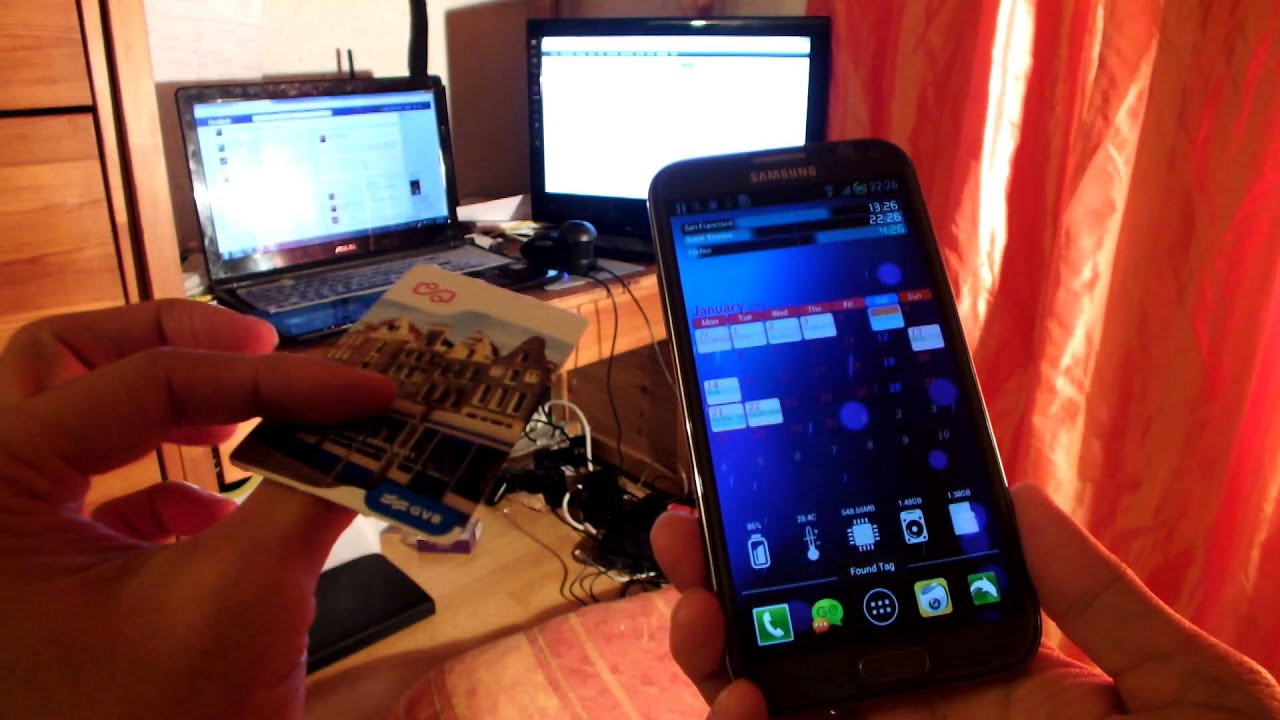 NFC with a transport ticket - YouTube