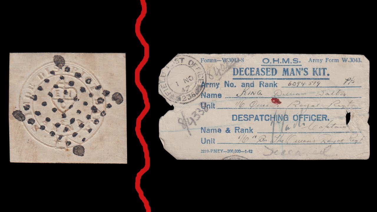 Scinde Dawk stamp V deceased mans parcel tags - YouTube